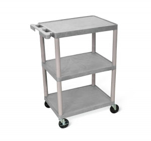 Medline 3-Shelf Utility Carts - 3 Shelf Polyethylene Cart with 4" Cast ...