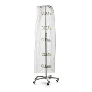 Medline Clean Printed Clear IV Pole Covers - IV Pole Cover, "Clean" Im ...