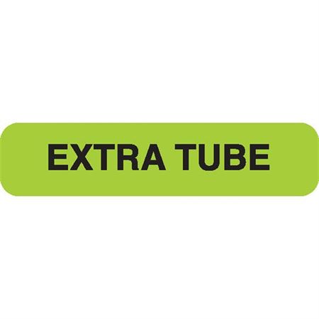 Phlebotomy/Specimen Receiving Labels EXTRA TUBE" - Fluorescent green w ...