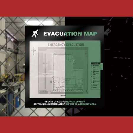 Evacuation Map Holder Holds 8.5" x 11" Insert — Grayline Medical