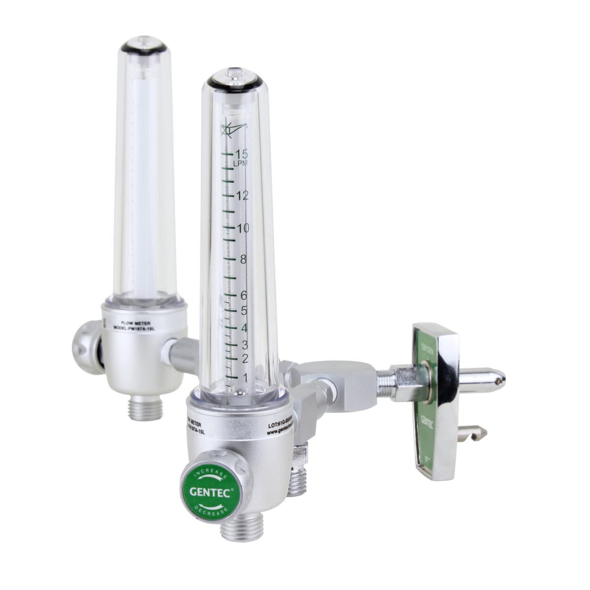 Genstar Technologies Aluminum Dual Oxygen Flowmeters - Aluminum Dual O ...