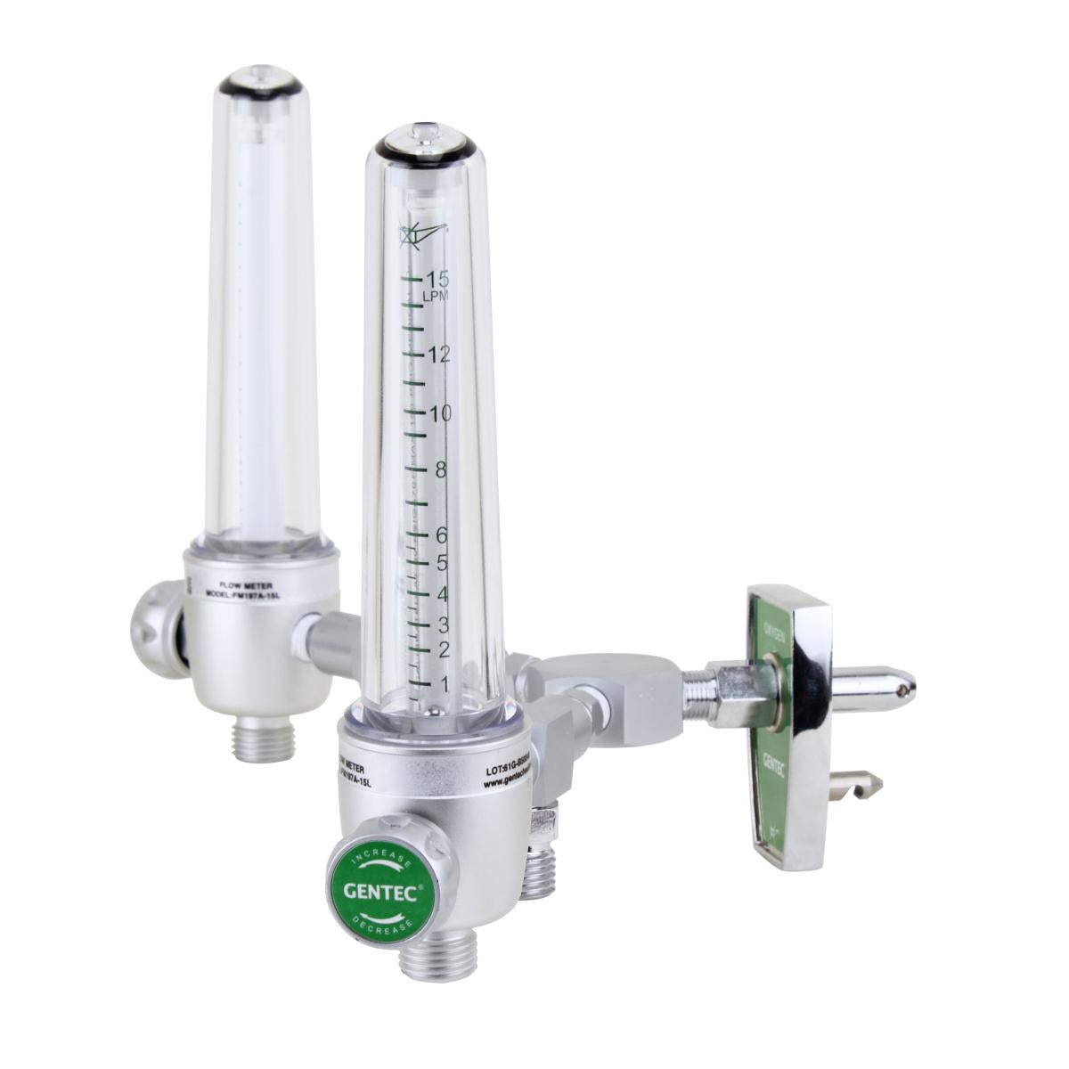 Genstar Technologies Aluminum Dual Oxygen Flowmeters - Aluminum Dual O ...