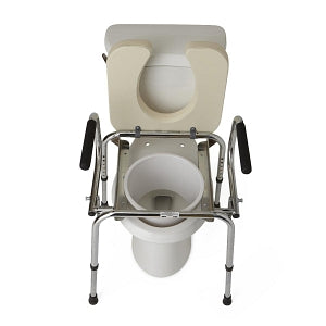 Medline Drop Arm Commodes - Padded Drop Arm Commode, 350 lb. Weight Ca ...