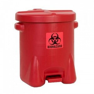 Eagle Mfg Biohazardous Waste Cans - Red Biohazard Waste Container, 10 ...