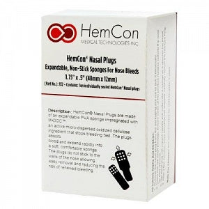 Hemcon Medical Technologies Nasal Plugs - HemCon Plugs for Nasal Bleed ...