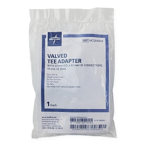 Medline Valved Tee Adapters - Valved Tee Adapter, 22 mm OD / ID - HCSA ...