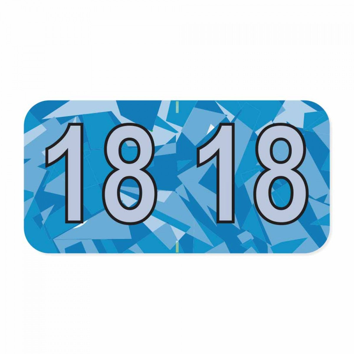 Colwell Compatible Color Code Label Year "18" 1-1/2 X 3/4 Blue Mylar P ...