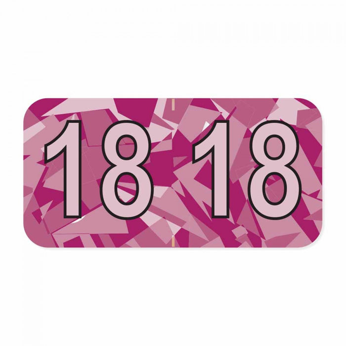 Colwell Compatible Color Code Label Year "18" 1-1/2 X 3/4 Purple Mylar ...
