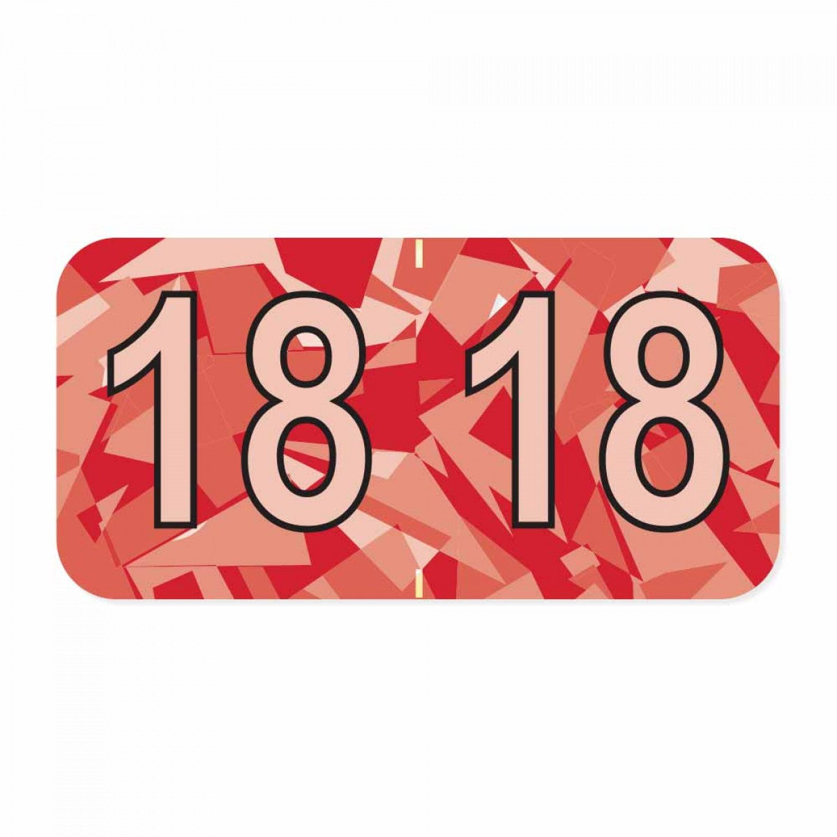 Colwell Compatible Color Code Label Year "18" 1-1/2 X 3/4 Red Mylar Pe ...
