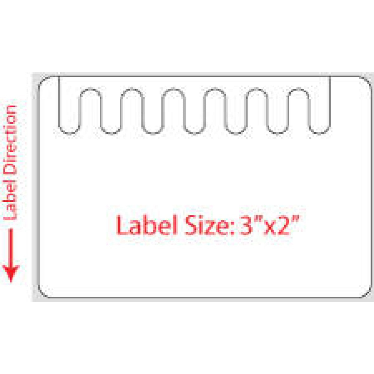 Label Self-Shred Direct Thermal Piggyback Paper Permanent 3" Core 3 X ...