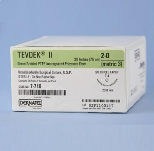 Teleflex Medical Nonabsorbable Tevdek Sutures - Tevdek Braided Suture ...