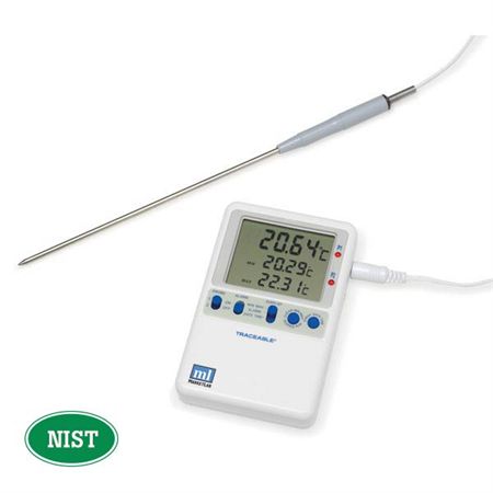 Traceable Hi-Accuracy Dual Control Thermometer Two Stainless-Steel Pro ...