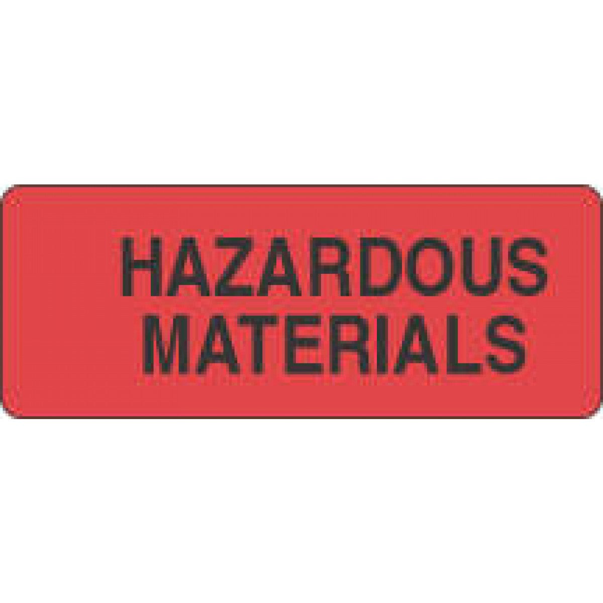 Hazard Label (Paper, Removable)Hazardous Materials 2 1/4" X 7/8" Fluor ...