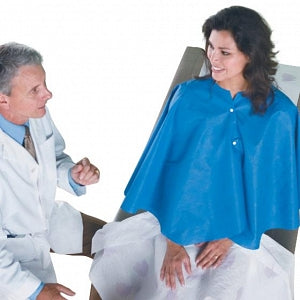 TIDI Ultimate Capes - Tidi Mammography Cape, Poncho Style, Blue, 48" x ...