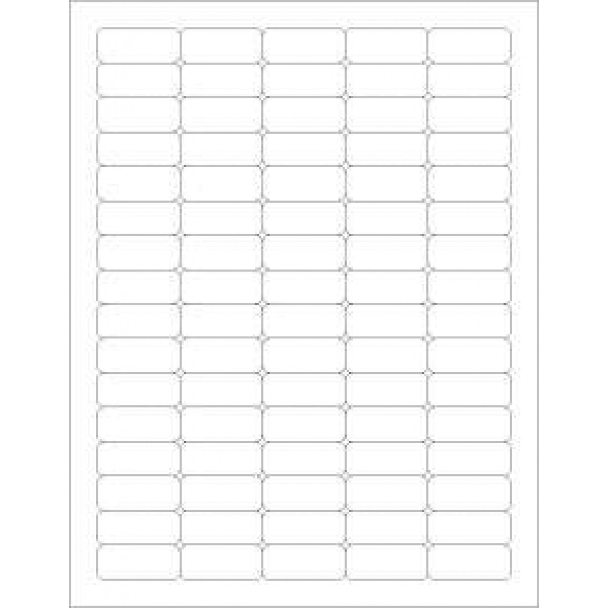 Chart Labels Laser Portrait 1 1/2X5/8 White - 80 Per Sheet, 100 Sheets ...