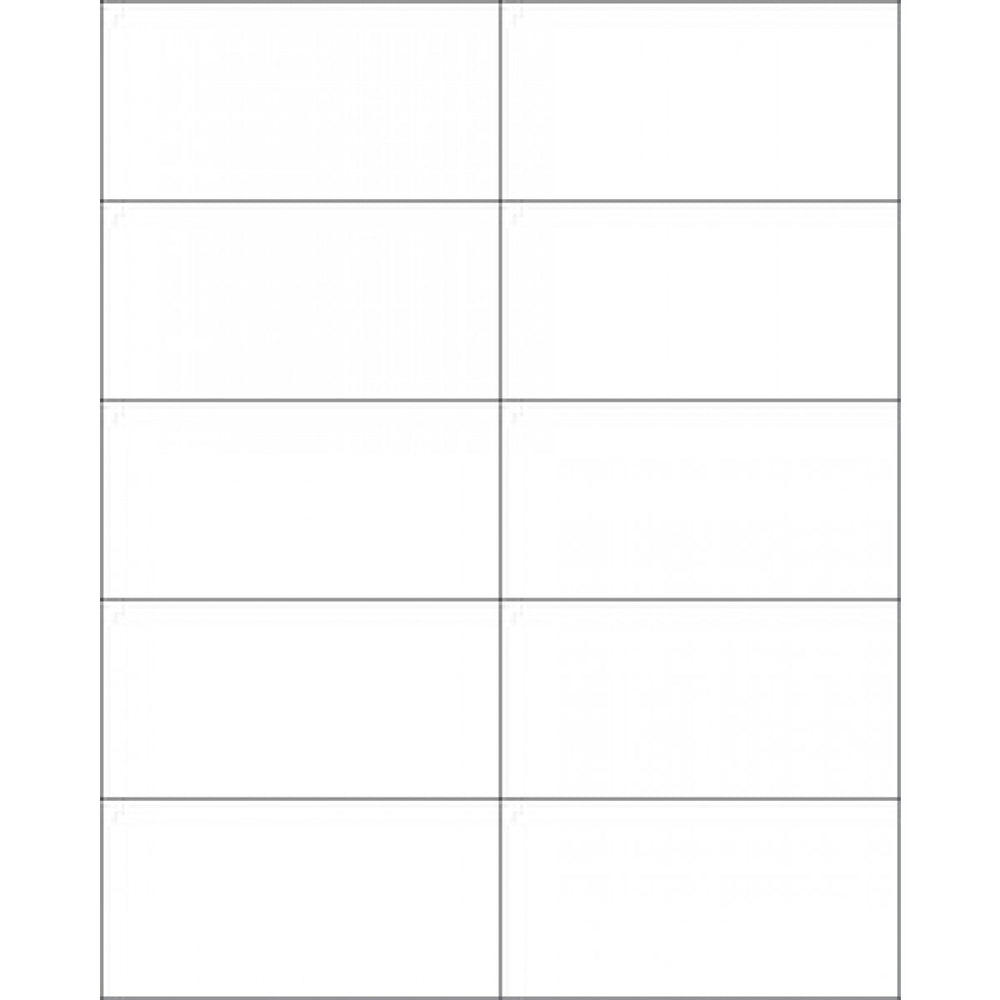 Chart Labels Laser Portrait 4X2 White - 10 Per Sheet, 100 Sheets Per P ...