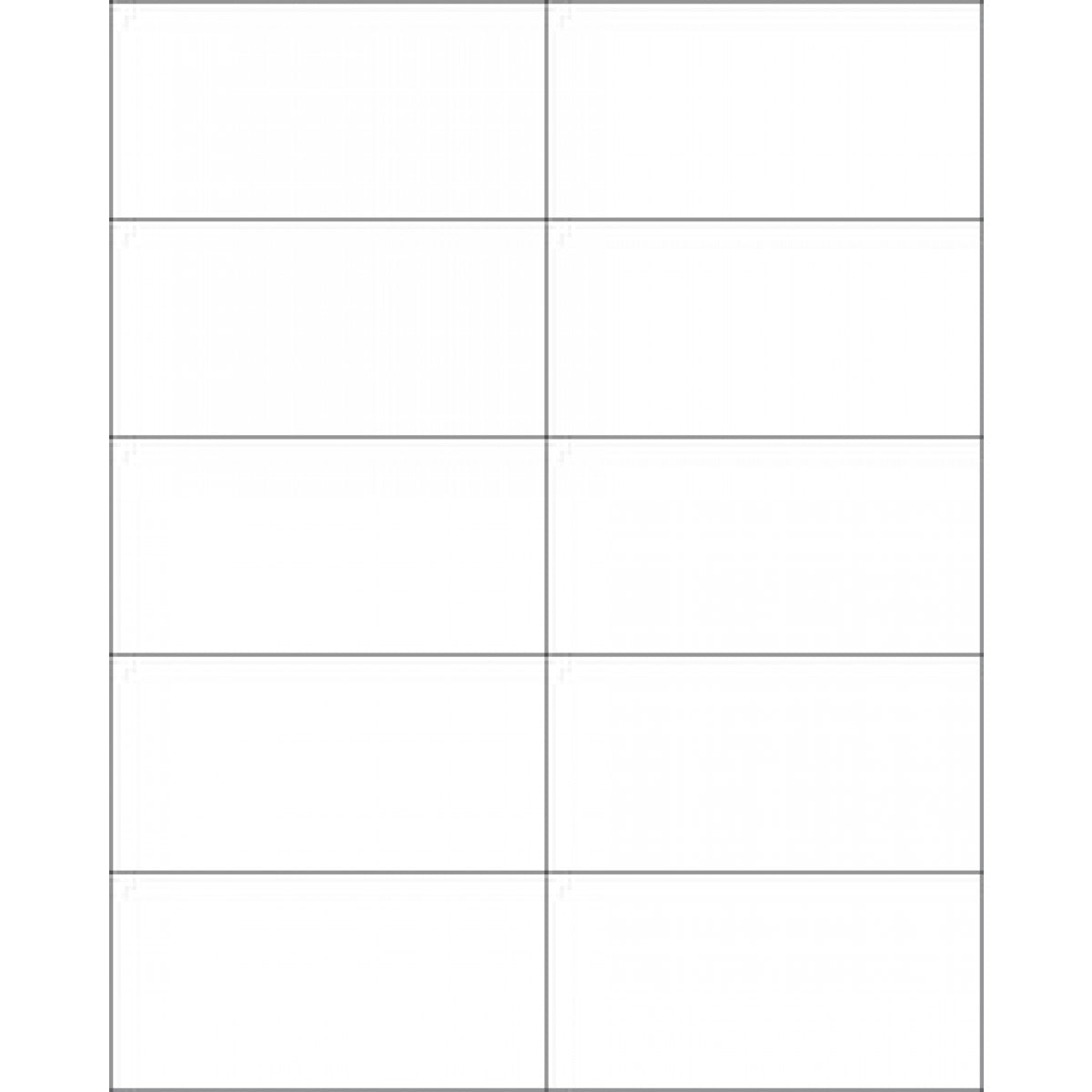Chart Labels Laser Portrait 4X2 White - 10 Per Sheet, 100 Sheets Per P ...
