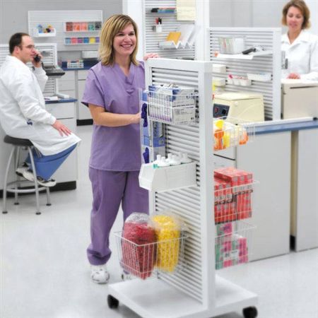 LabWall Self-Standing Panels Mobile Cart — Grayline Medical