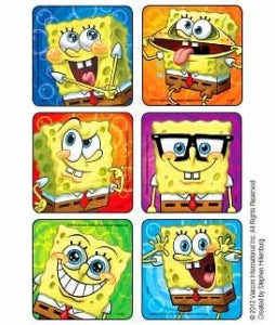 Medibadge Spongebob Stickers - SpongeBob Close Up Face Stickers, 75/Pa ...