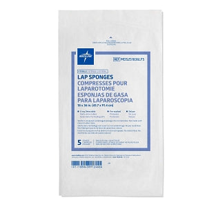 Medline X-Ray Detectable Lap Sponges - X-Ray Detectable Sterile Lap Sp ...