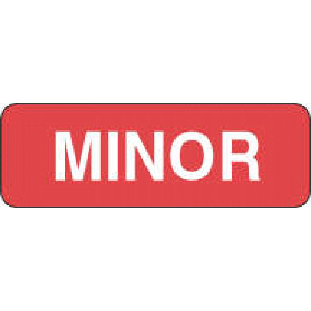 Label Paper Permanent Minor 1 1/2" X 1/2" Red 1000 Per Roll — Grayline ...