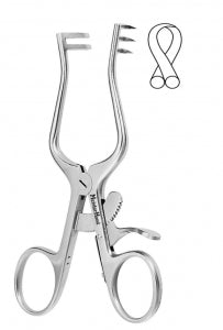 Miltex Ins Weitlaner Sharp Retractors - Weitlaner Sharp Retractor, 4", — Grayline Medical