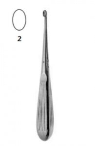Integra Hibbs-Spratt Curettes - Ear Curette, Oval Cups, Size 2, 229 mm ...