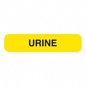MarketLab Urine Collection Labels - LABEL, URINE, YELLOW, W/BLACK TEXT ...