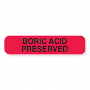 MarketLab Urine Collection Labels - LABEL, BORIC ACID PRESERVED, RED ...