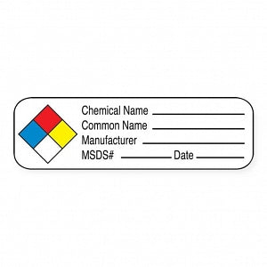 MarketLab Chemical Hazard Labels - LABEL, MSDS CHEMICAL NAME, MULTI-CO ...