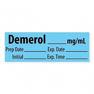MarketLab Narcotics Medication Pre-Cut Label - LABEL, DEMEROL, MG / ML ...