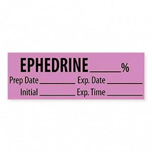MarketLab Vasopressor Medication Pre-Cut Label - LABEL, EPHEDRINE - 10 ...