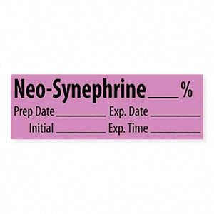 MarketLab Vasopressor Medication Pre-Cut Label - LABEL, NEO-SYNEPHRINE ...