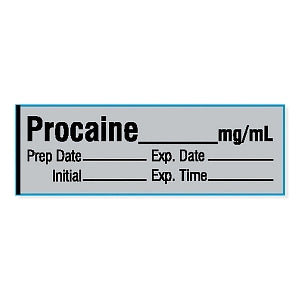 Marketlab Local Anesthetic Medication Label Tape - LABEL, PROCAINE - 1 ...