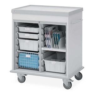 Marketlab Wide Mobile Supply Cart - CART, CUSTOMIZABLE, DOUBLE WIDE, M ...
