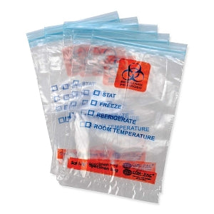 MarketLab Color Coded Specimen Bags - BAGS, SPECIMEN, SAF-T-ZIP, BLUE ...