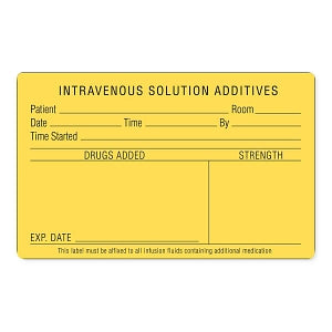 MarketLab Medication Added Labels - LABEL, INTRAVENOUS SOLUTION ADDITI ...