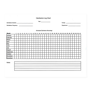 Marketlab QC Temp Recording Log Chart - DISINFECTION LOG CHART - ML811 ...