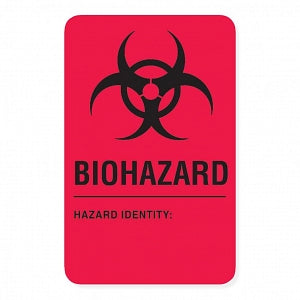 MarketLab Biohazard Warning Label - Biohazard Identity Label, Red, 1-3 ...