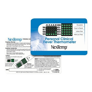 Medical Indicators Reusable Thermometer Wallet Card - NexTemp Reusable ...