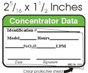 MES, Inc. "Concentrator Data" Labels - Concentrator Data Label With La ...
