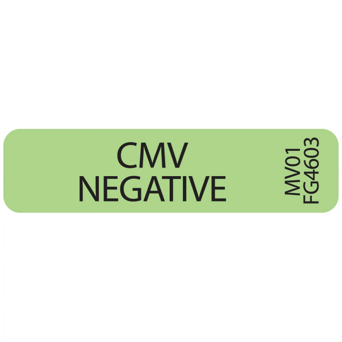 Lab Communication Label (Paper, Removable) Cmv Negative 1 1/4" X 5/16 ...