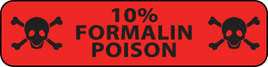 Lab Communication Label (Paper, Permanent) 10% Formalin Poison 1 Core ...