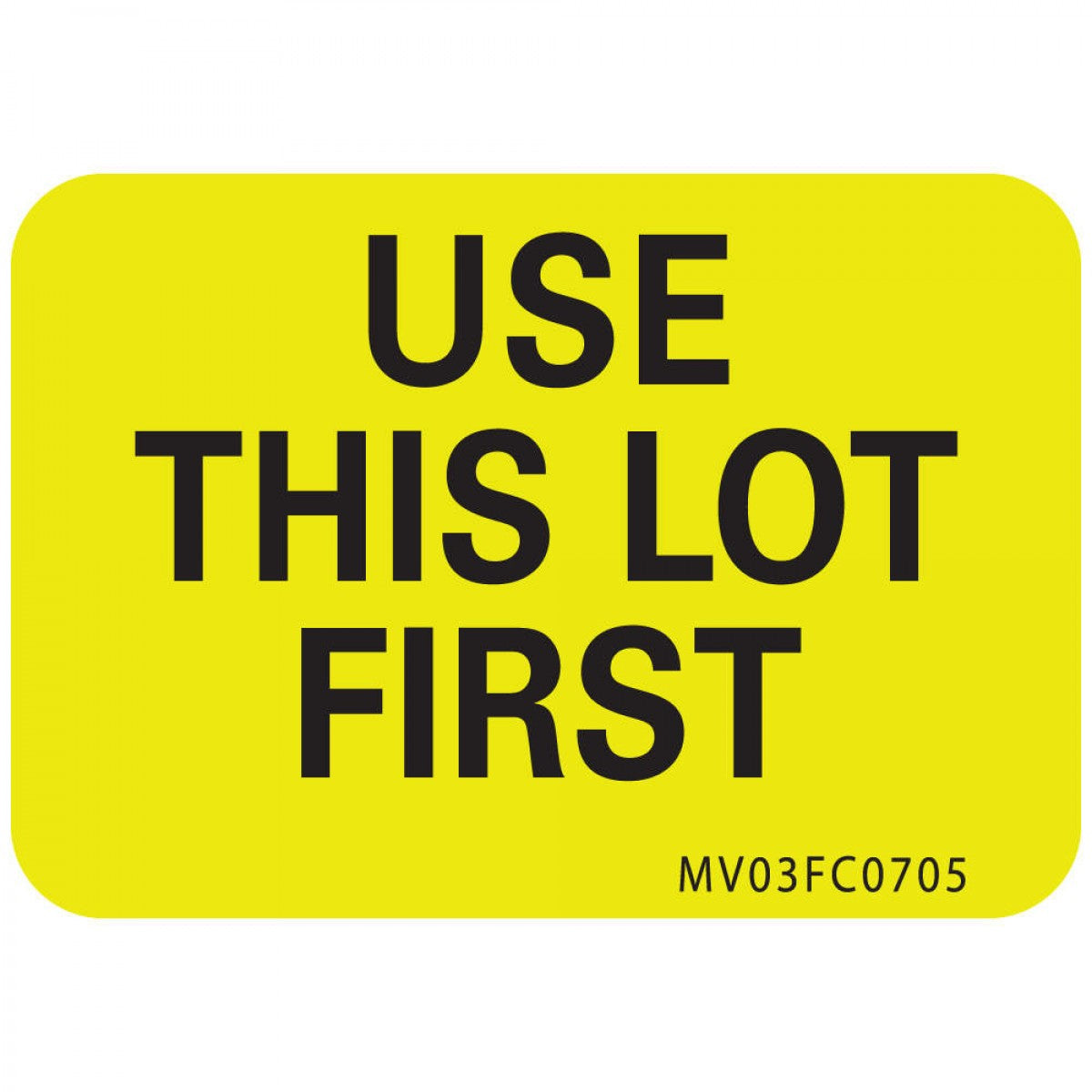 Lab Communication Label (Paper, Removable) Use This Lot First 1 7/16 ...
