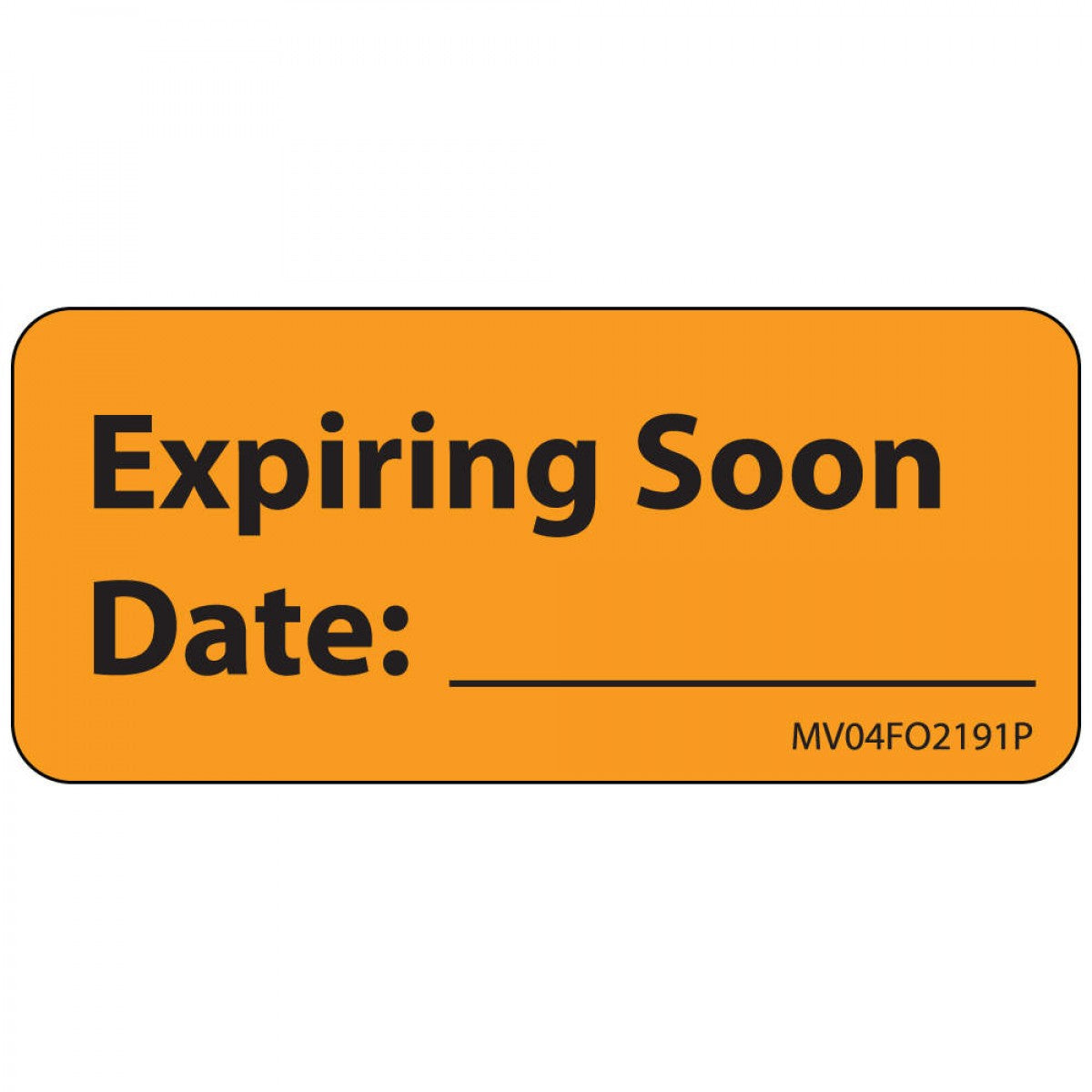 Label Paper Permanent Expiring Soon 1" Core 2 1/4" X 1 Fl. Orange 420 ...