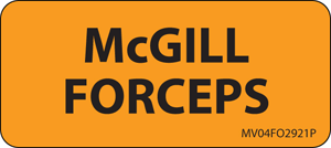 Label Paper Permanent Mcgill Forceps 1" Core 2 1/4" X 1 Fl. Orange 420 ...