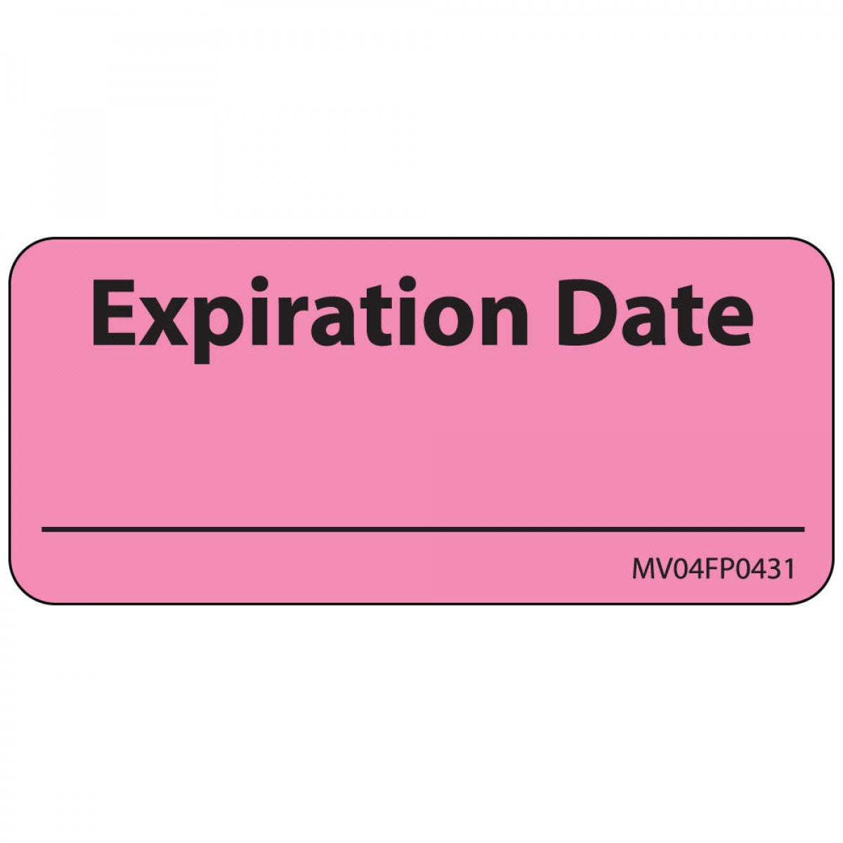 Label Paper Removable Expiration Date 1" Core 2 1/4" X 1 Fl. Pink 420 ...