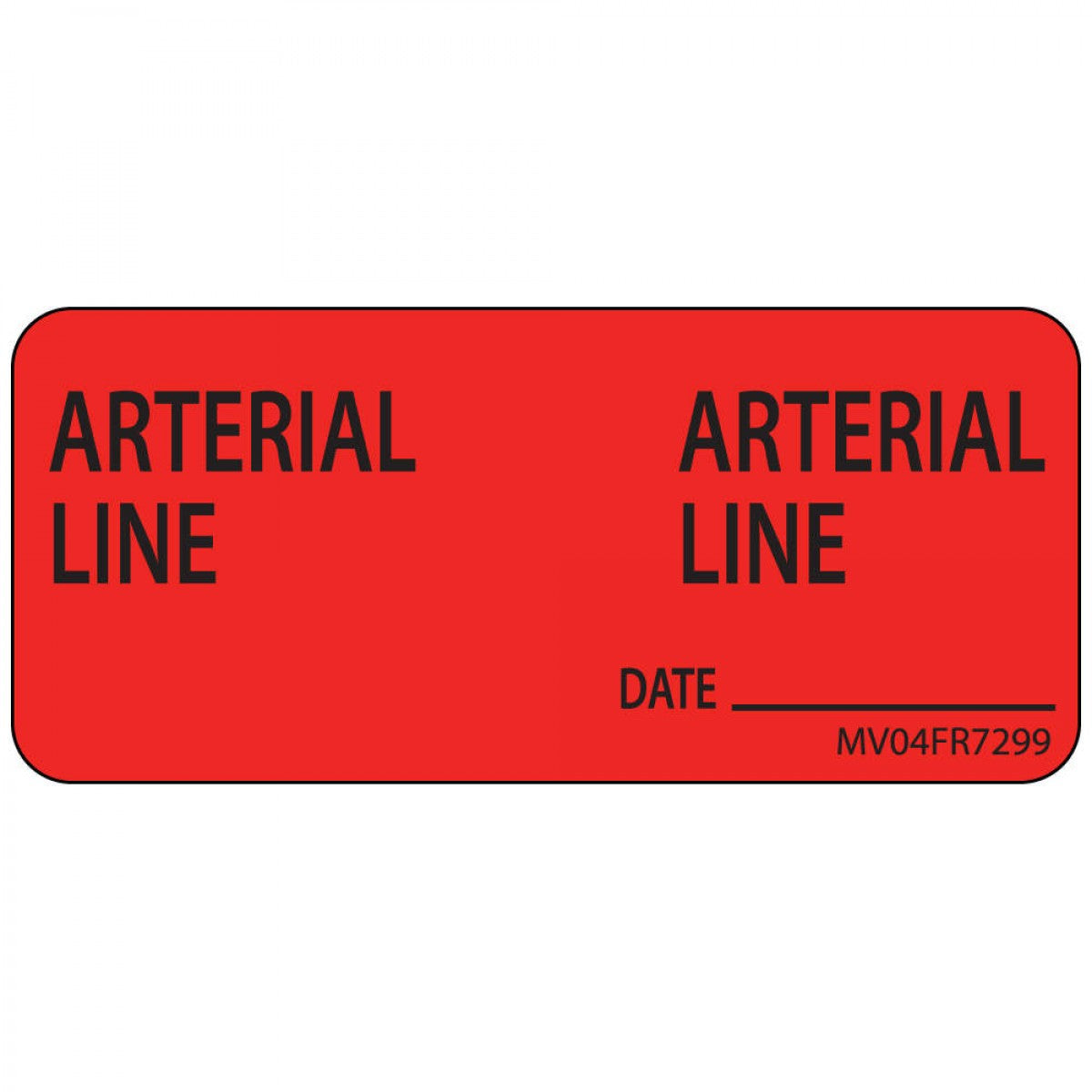 Label Paper Permanent Arterial Arterial 1" Core 2 1/4" X 1 Fl. Red 420 ...