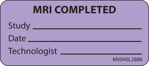 Label Paper Removable Mri Completed 1" Core 2 1/4" X 1 Lavender 420 Pe ...