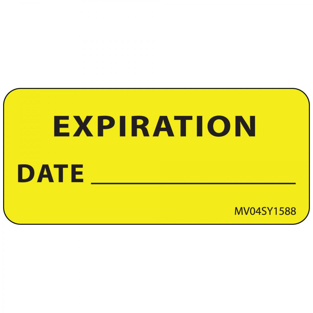 Label Paper Permanent Expiration Date 1" Core 2 1/4" X 1 Yellow 420 Pe ...